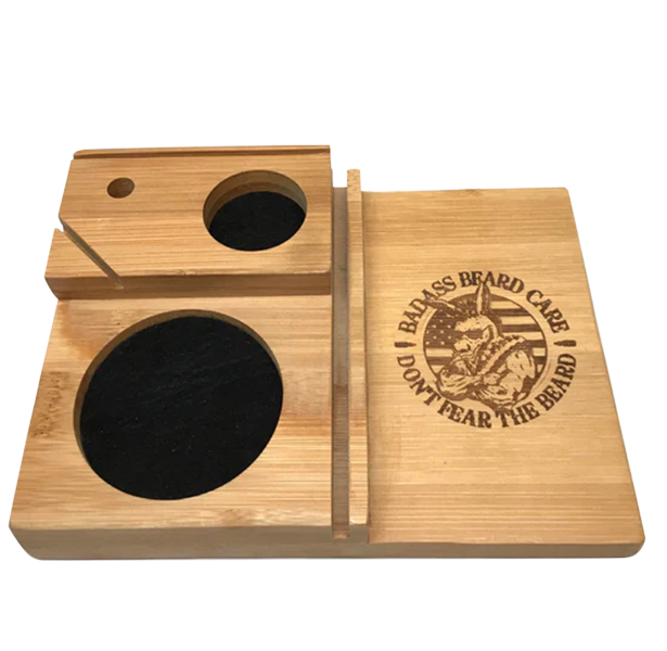 Badass Beard Care Product Caddy | Handmade Solid Bamboo