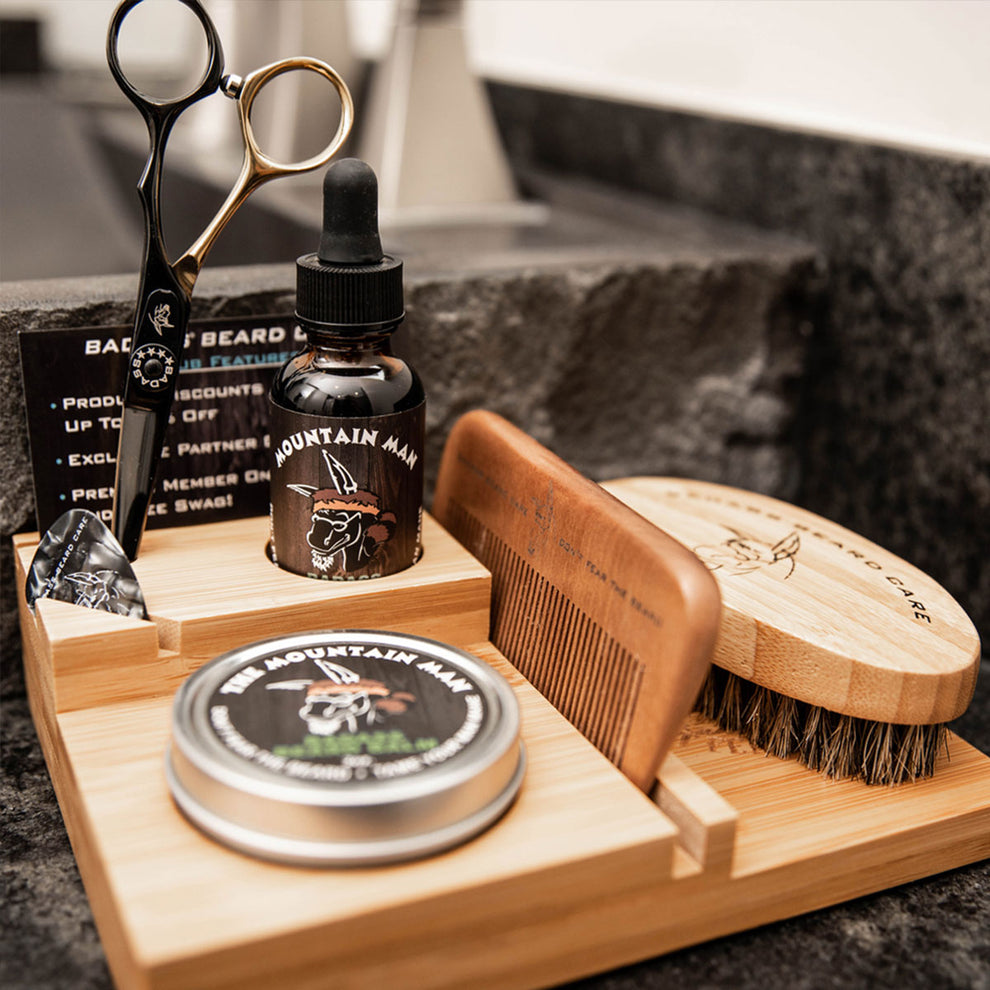 Badass Beard Care Product Caddy | Handmade Solid Bamboo