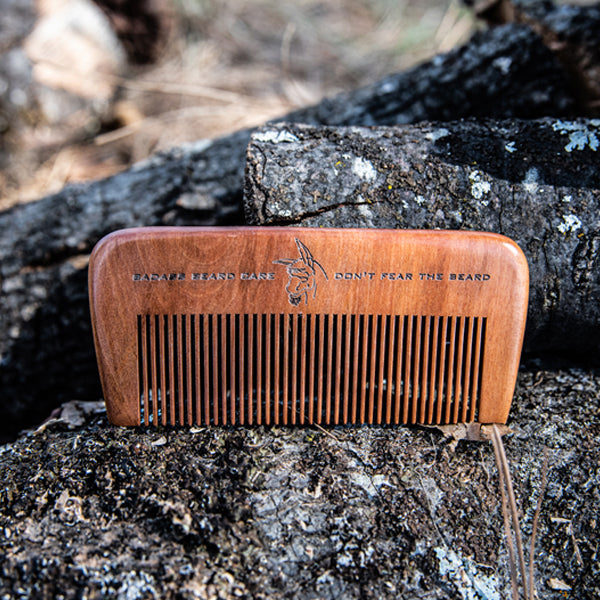 Walnut Hardwood Beard Comb | Badass Beard Care | Tame Your Mane