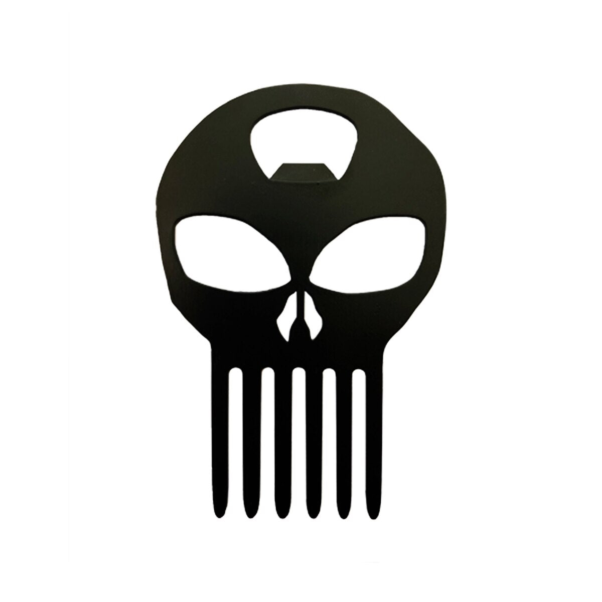 Badass Beard Care Beard Pick | Skull Design | Zinc Aluminum Build