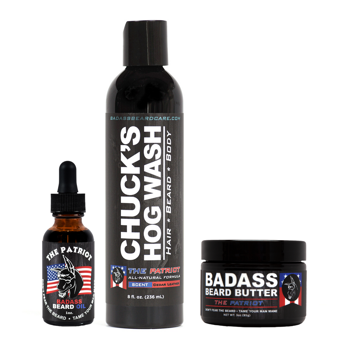 Badass Beard Care Kit | Beard Wash, Oil & Balm | Premium Ingredients
